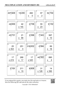 Free downloads - Math - Multiplication and division - isBookshelf